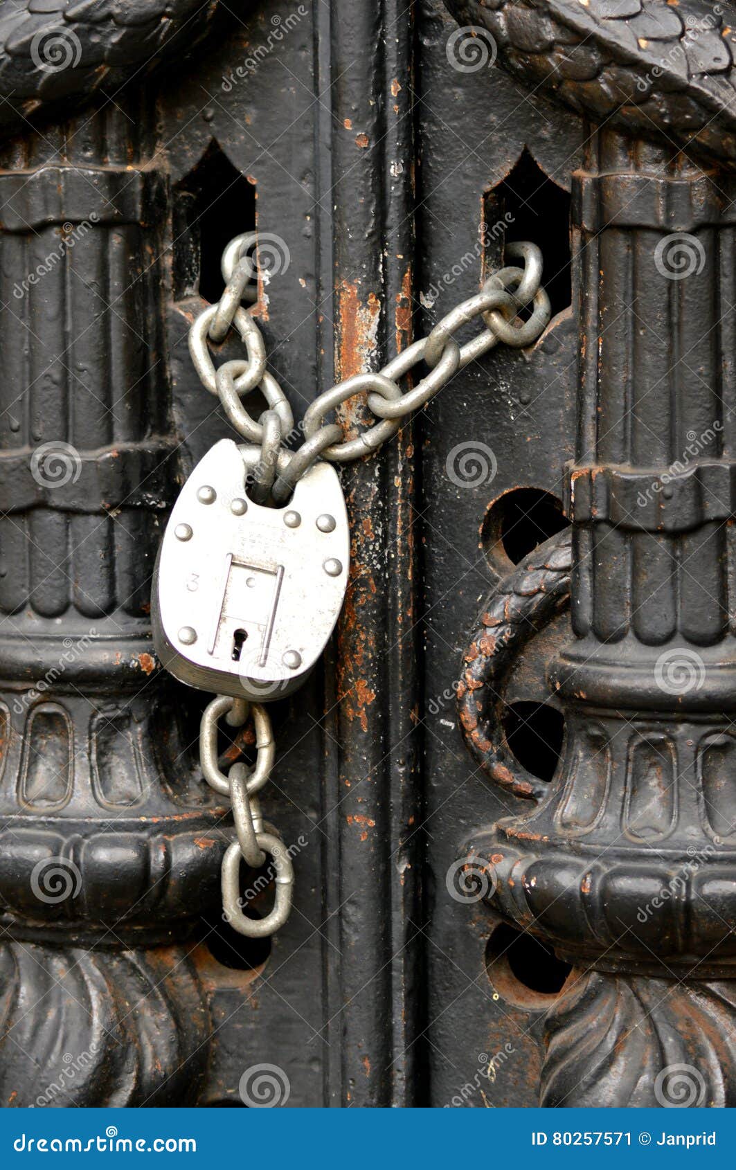 Locked gate stock image. Image of gate, chain, locked - 80257571