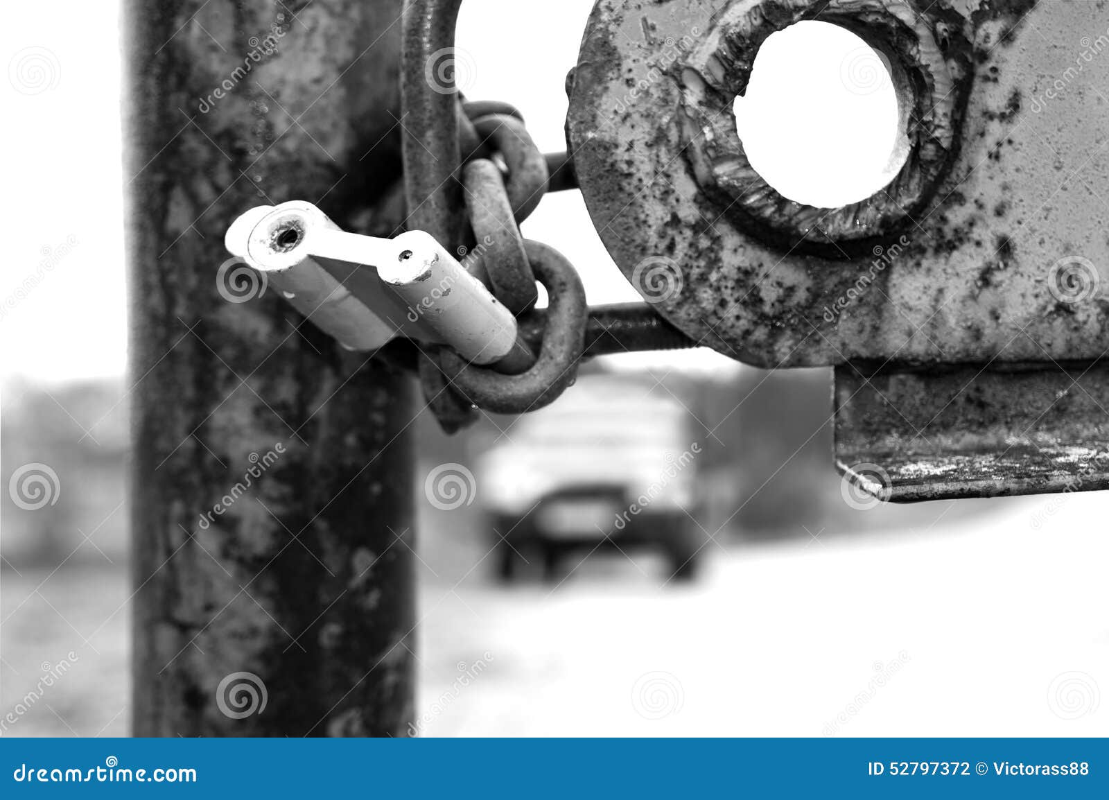 Locked Gate stock photo. Image of beware, lock, pass - 52797372