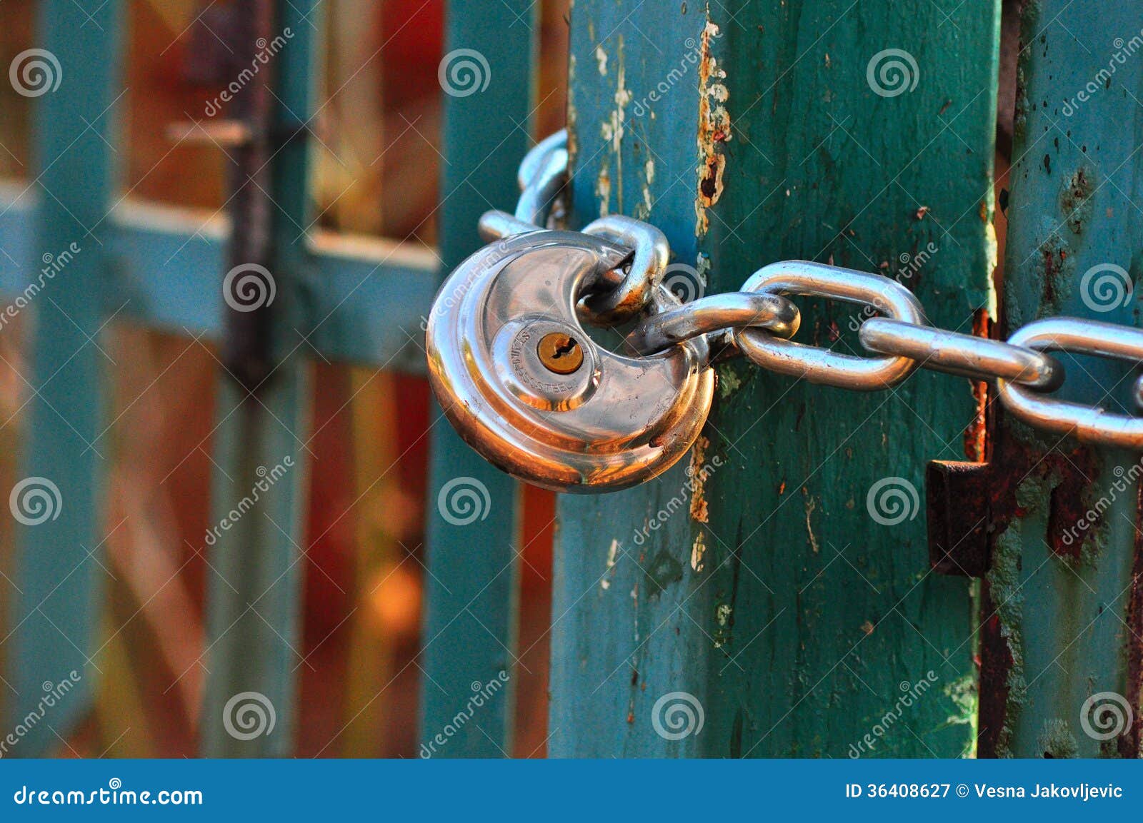 Locked gate stock image. Image of safety, chain, rust - 36408627