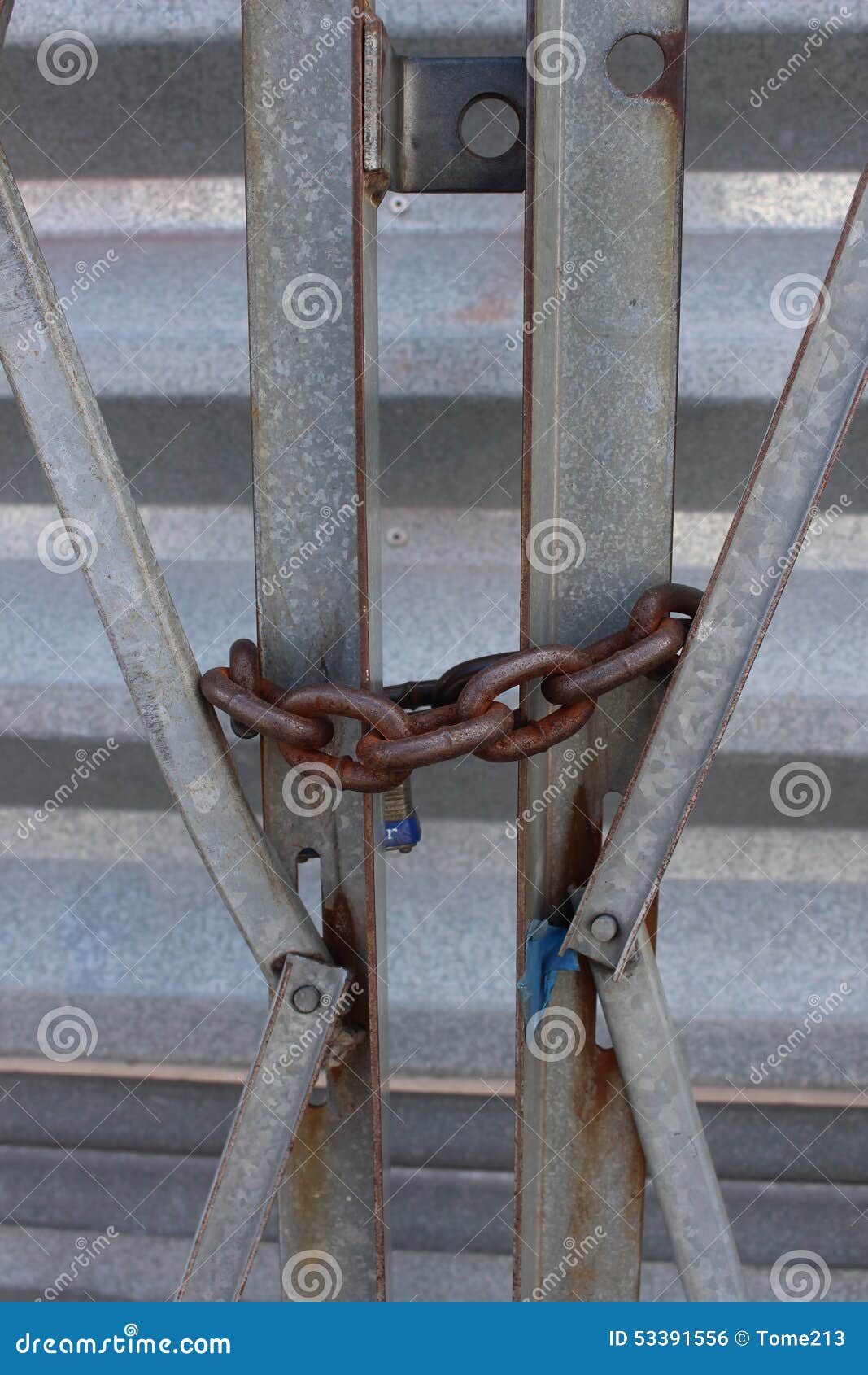 Locked gate stock photo. Image of chain, metal, rusty - 53391556