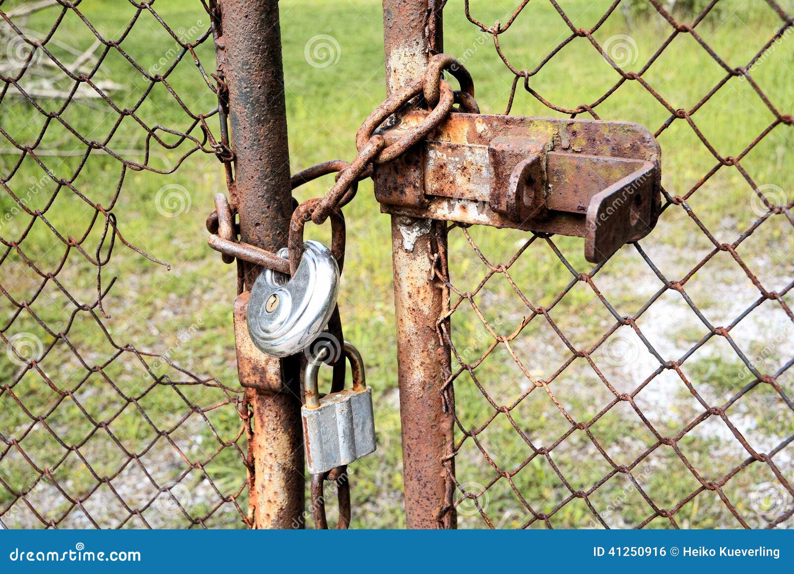 Locked gate stock photo. Image of blocked, land, hedged - 41250916