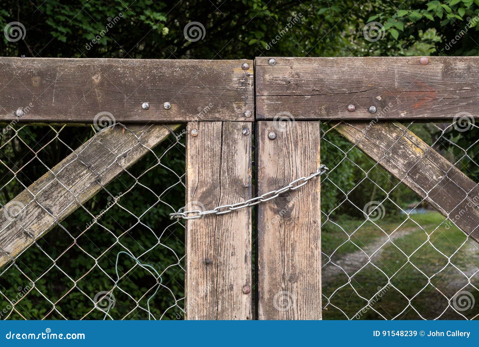 Locked Gate stock image. Image of rural, road, gate, fence - 91548239