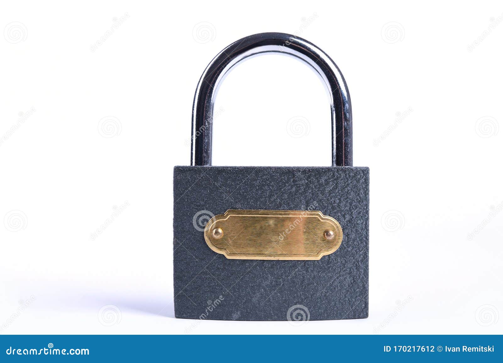 Locked Grey Padlock on the White Background Stock Photo - Image of ...