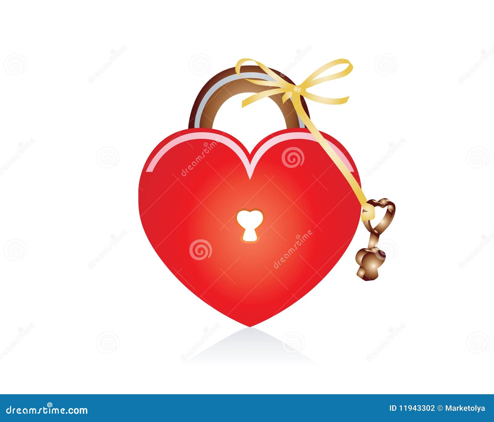 Locked Heart stock vector. Illustration of closed, design - 11943302