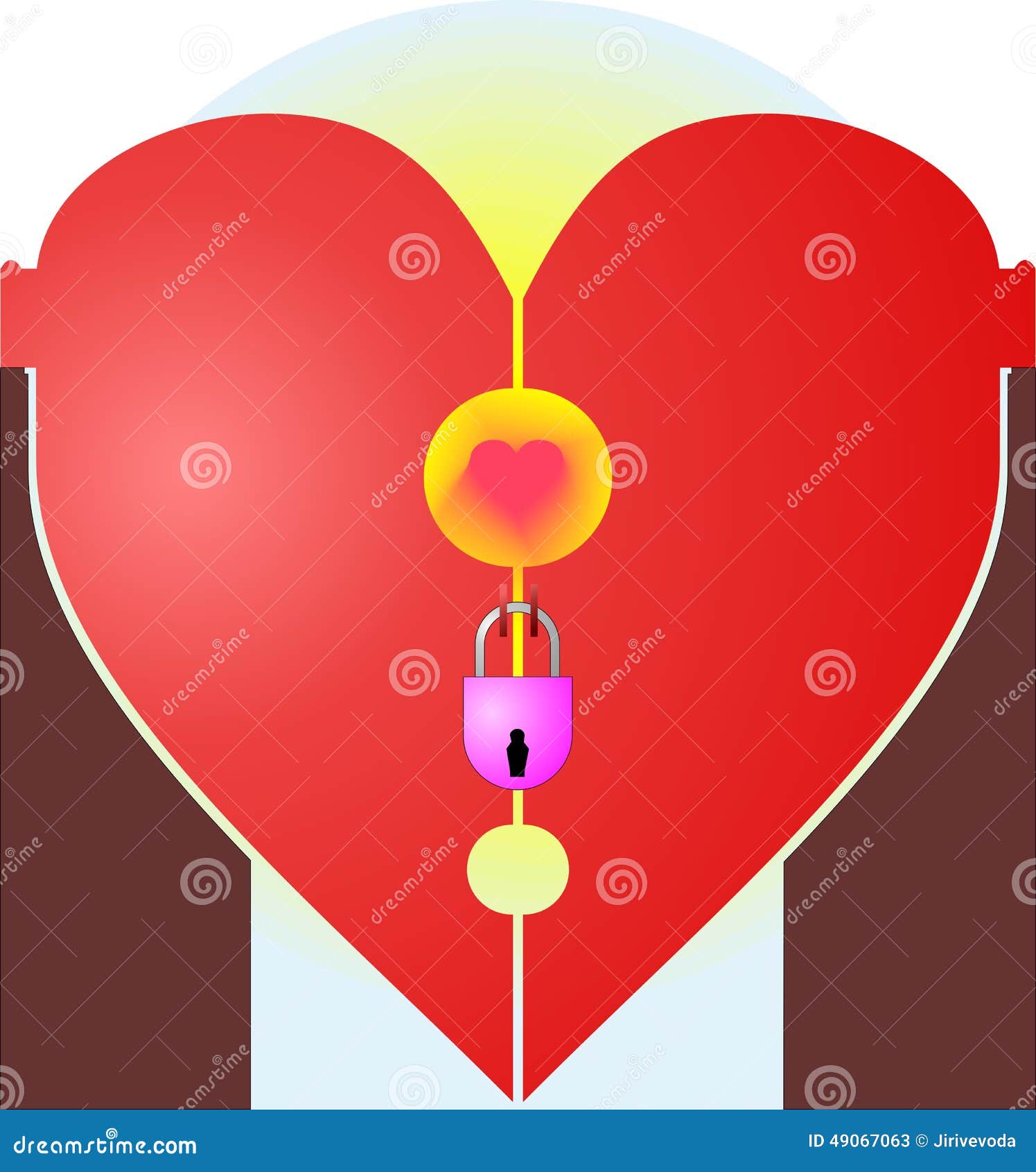 Locked heart stock illustration. Illustration of blur - 49067063