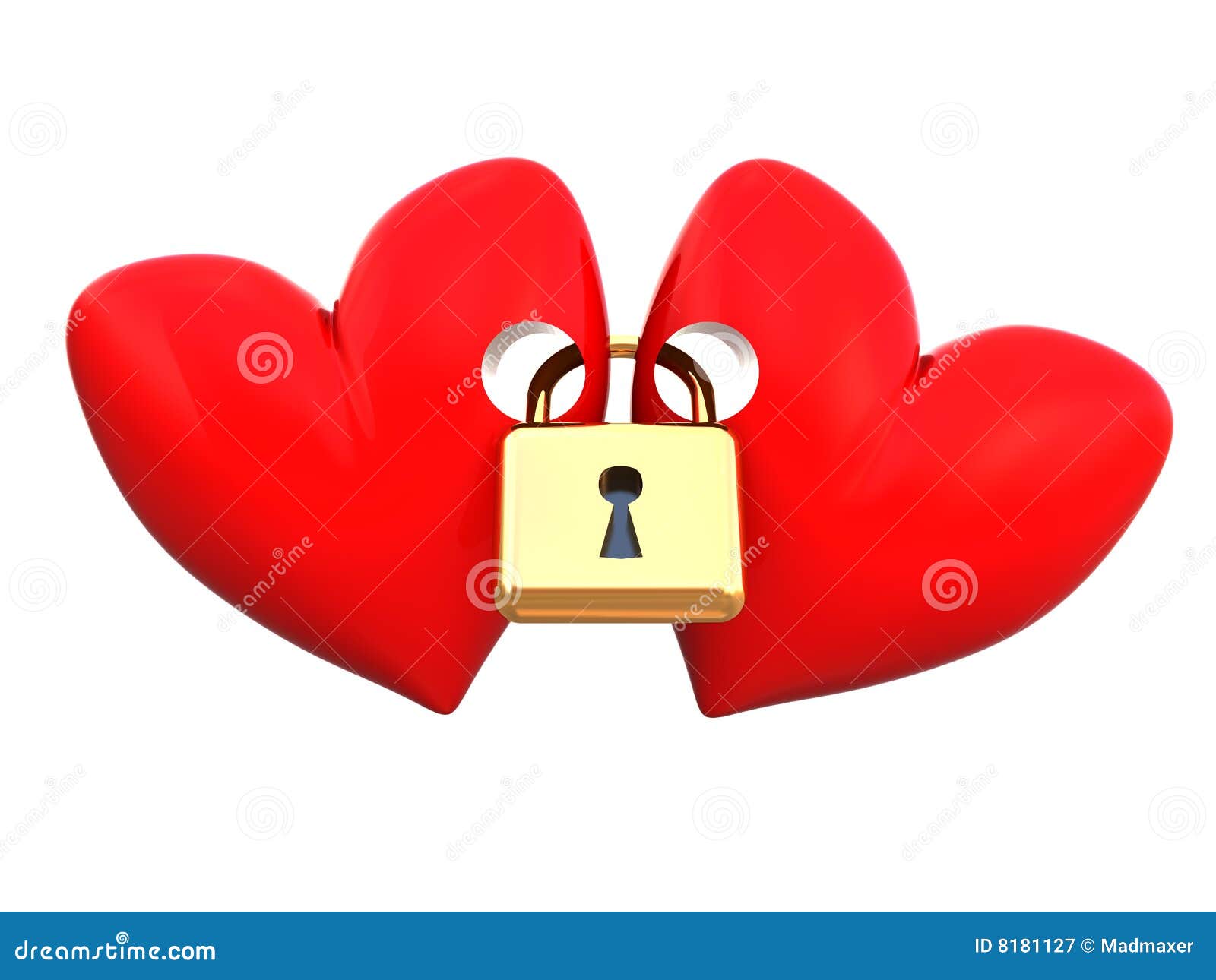Locked hearts stock illustration. Illustration of greeting - 8181127
