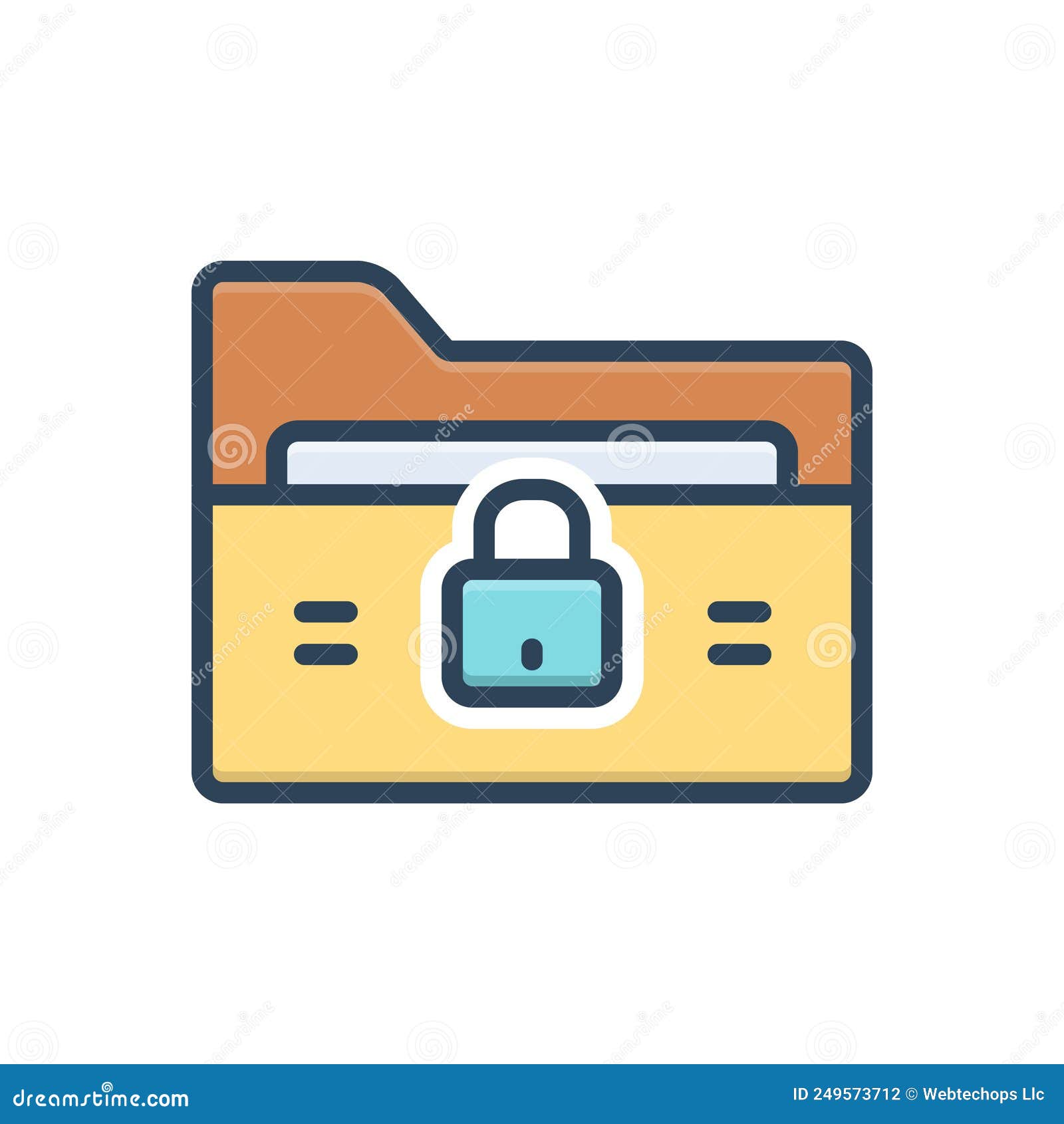 Color Illustration Icon for Locked, Locker and Padlock Stock ...
