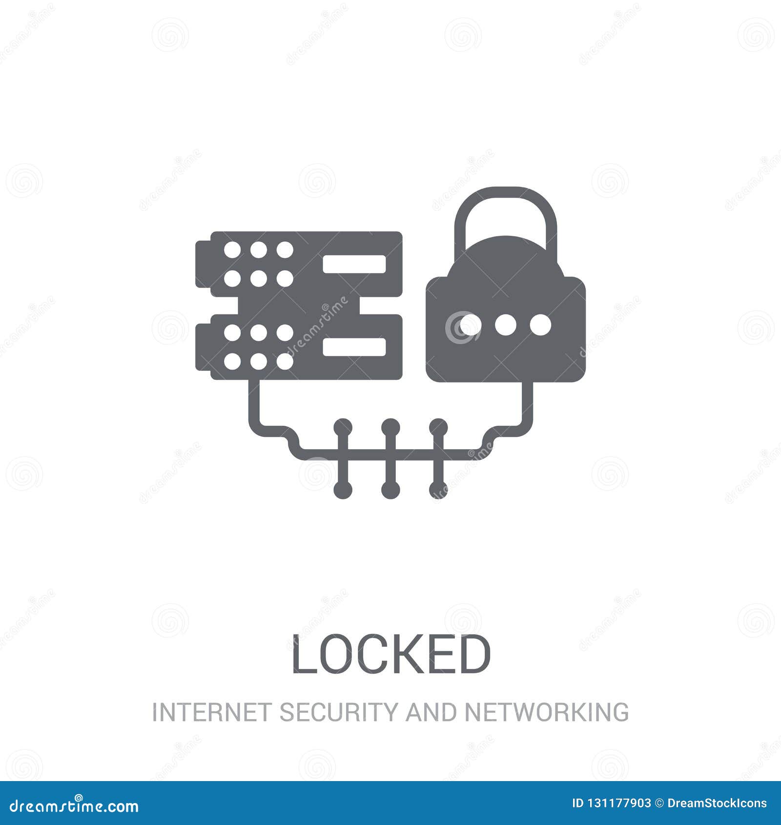 Locked Icon. Trendy Locked Logo Concept on White Background from Stock ...