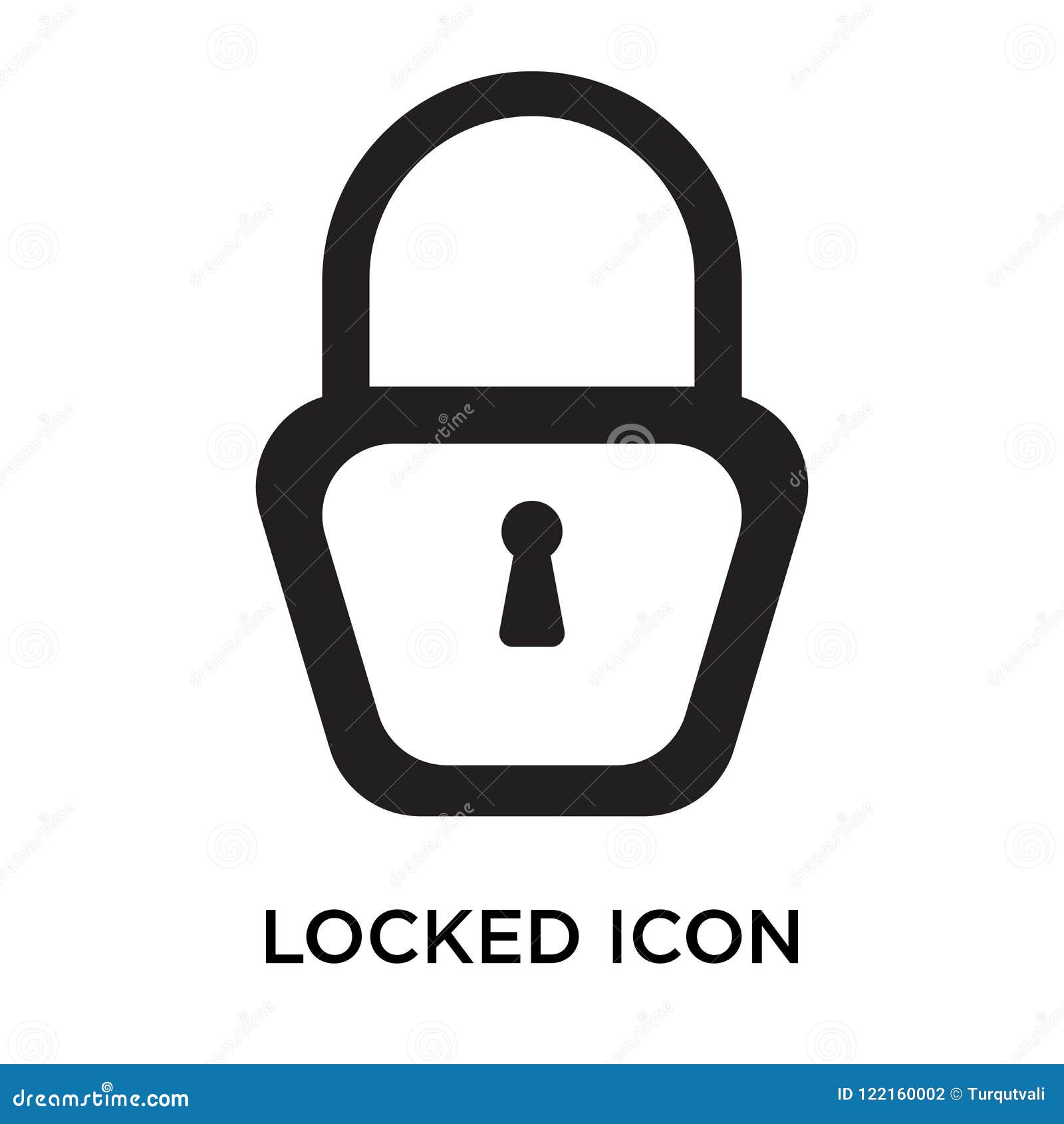 Locked Icon Vector Sign and Symbol Isolated on White Background, Locked ...