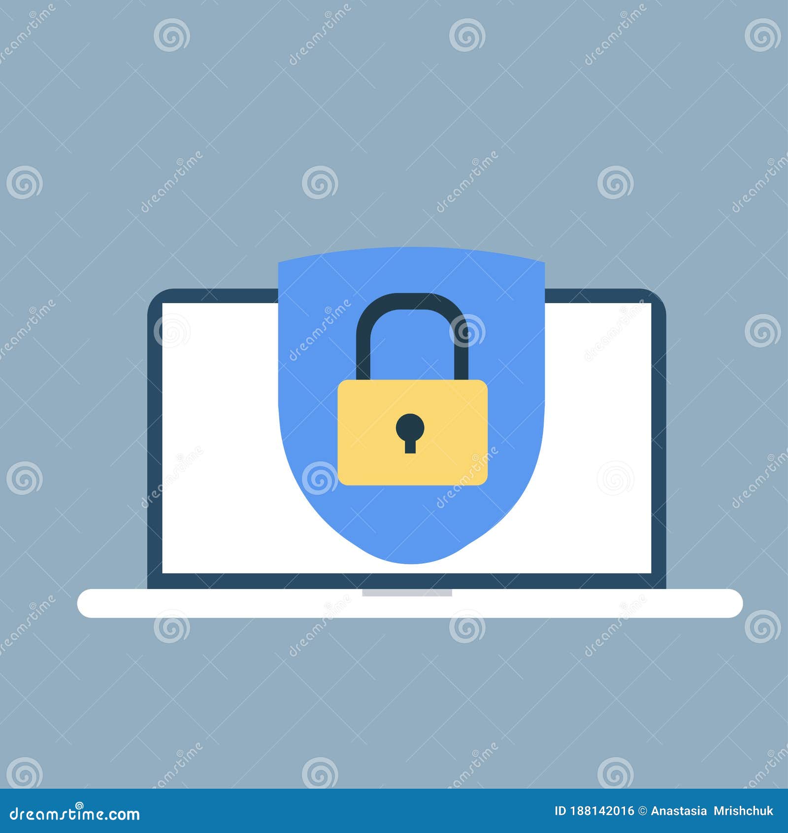 Locked IPhone Icon on a Blue Background. Vector Illustration Stock ...