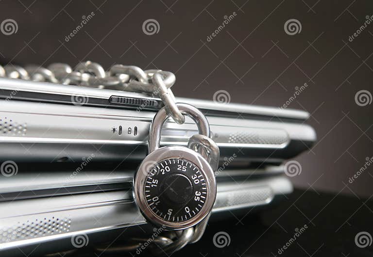 Locked Laptop Computers stock image. Image of numbers - 6188231