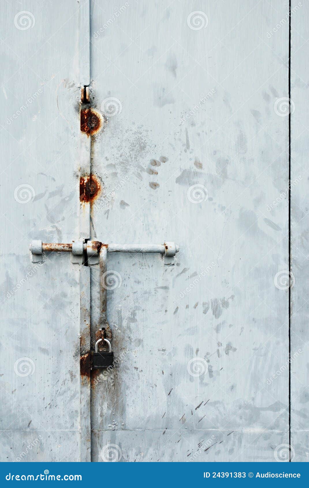 Locked Metal Door or Gate stock image. Image of access - 24391383