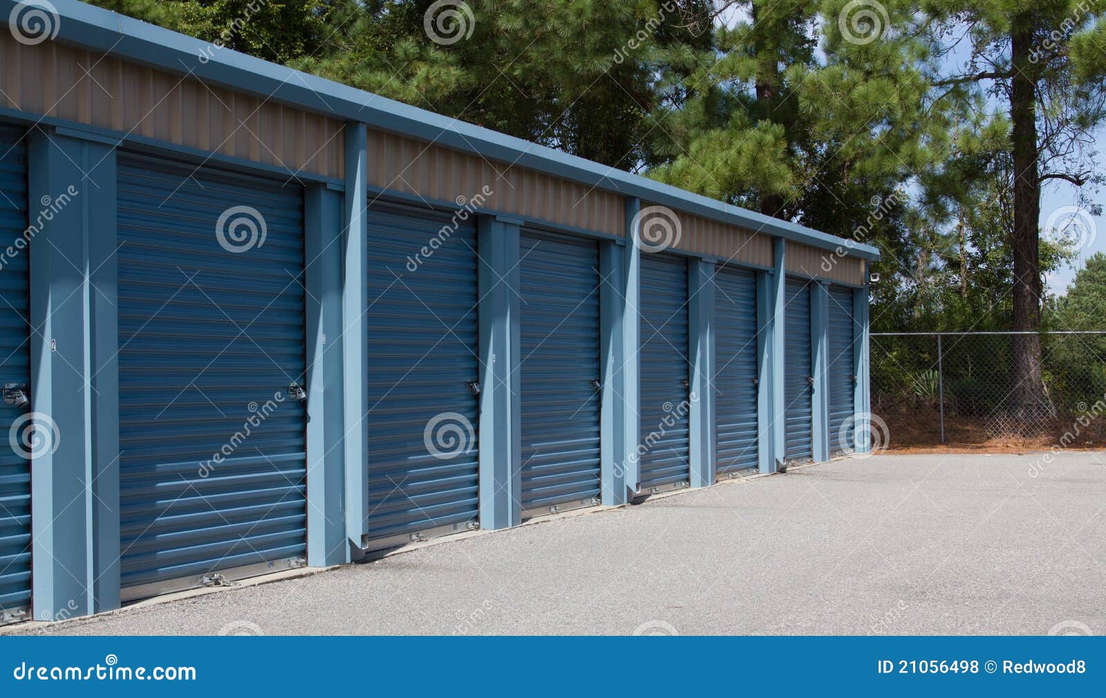 Locked Mini Self Storage Units Stock Photo - Image of unit, self: 21056498