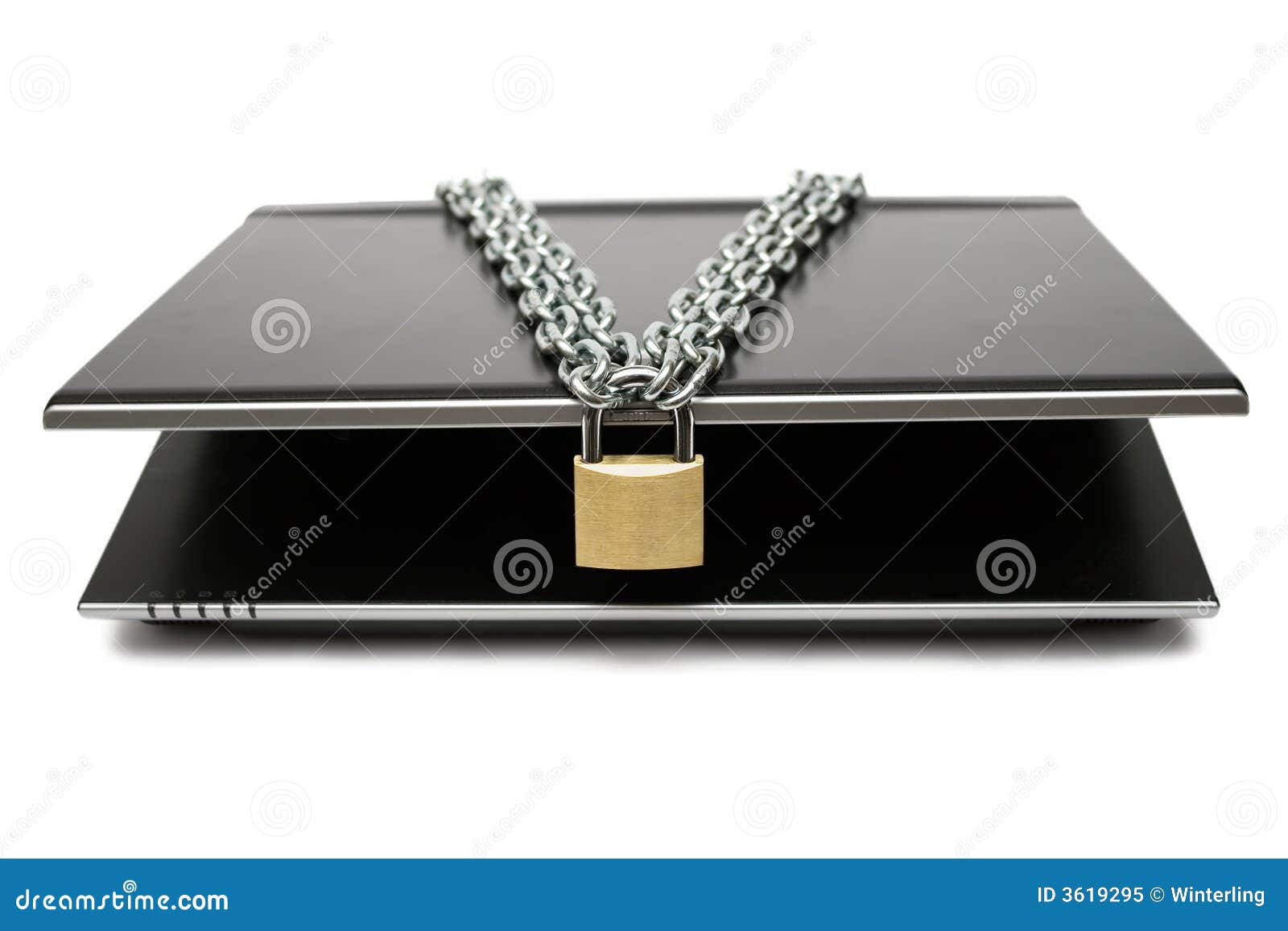 Locked Mobile Computer stock image. Image of hardware - 3619295