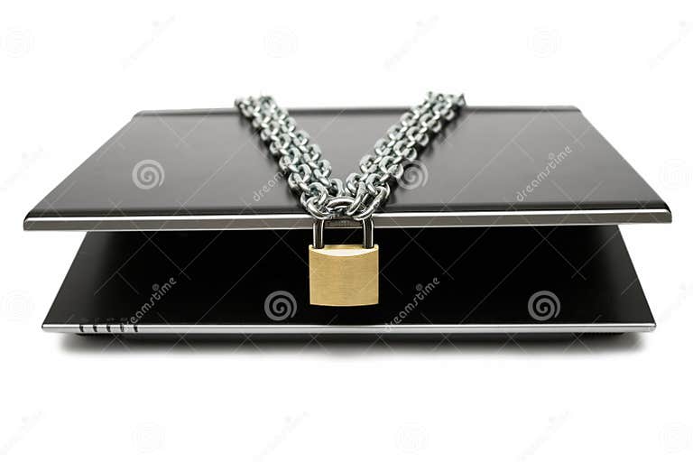 Locked Mobile Computer stock image. Image of hardware - 3619295