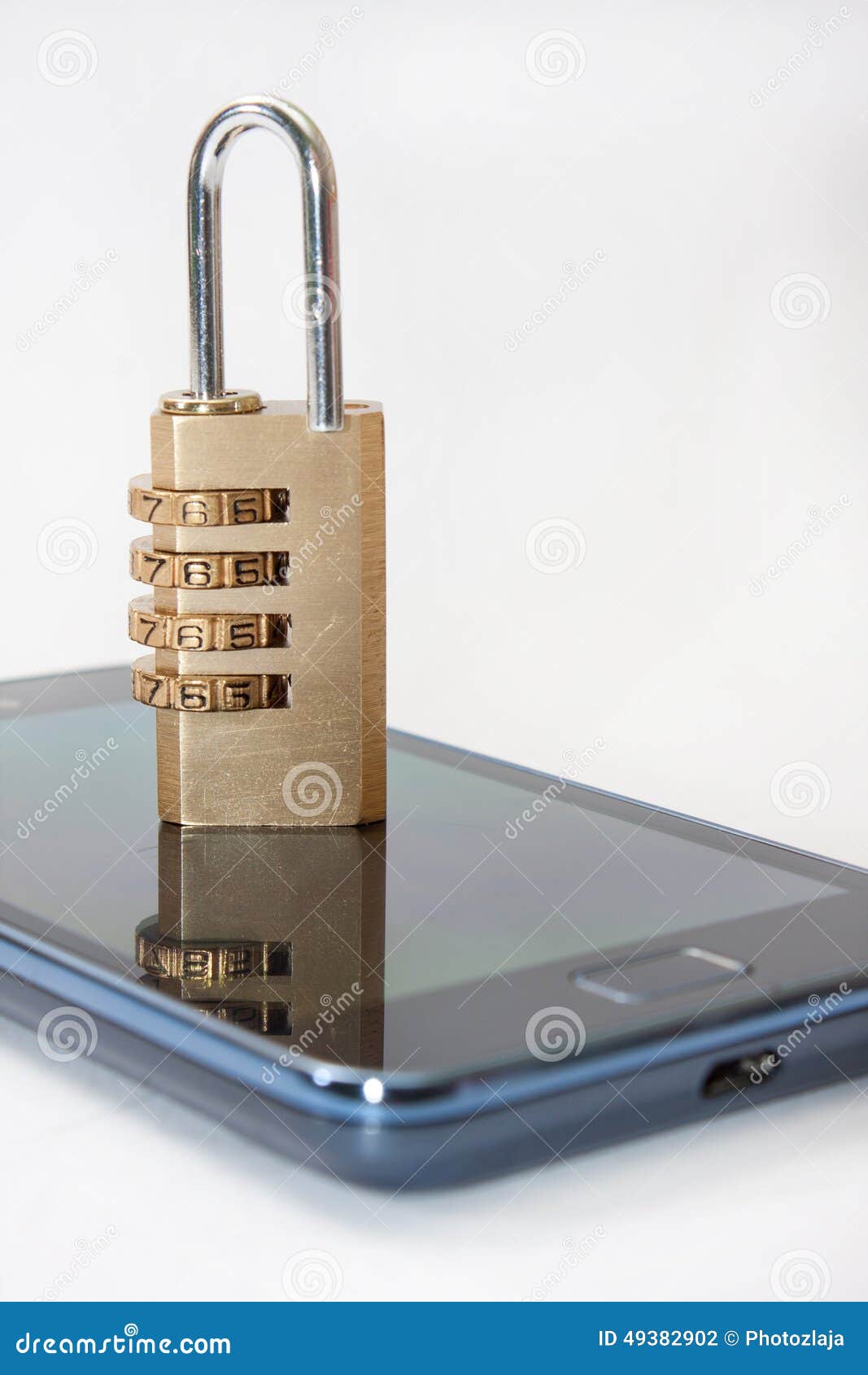 Locked Mobile Phone with Padlock Stock Photo - Image of cellphone ...