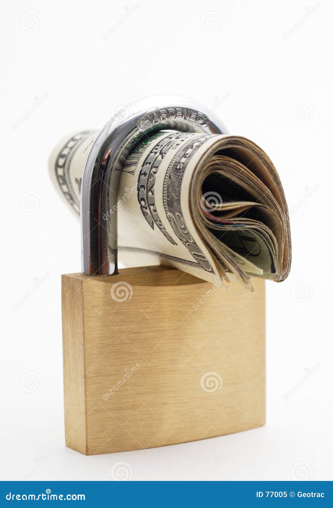 Locked Money - Financial Security Stock Image - Image of bills ...