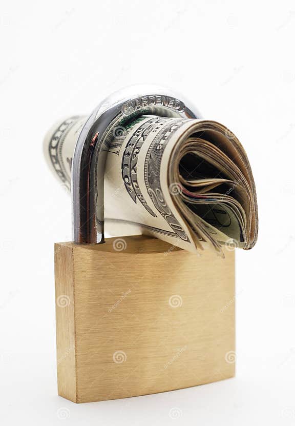 Locked Money - Financial Security Stock Image - Image of bills ...