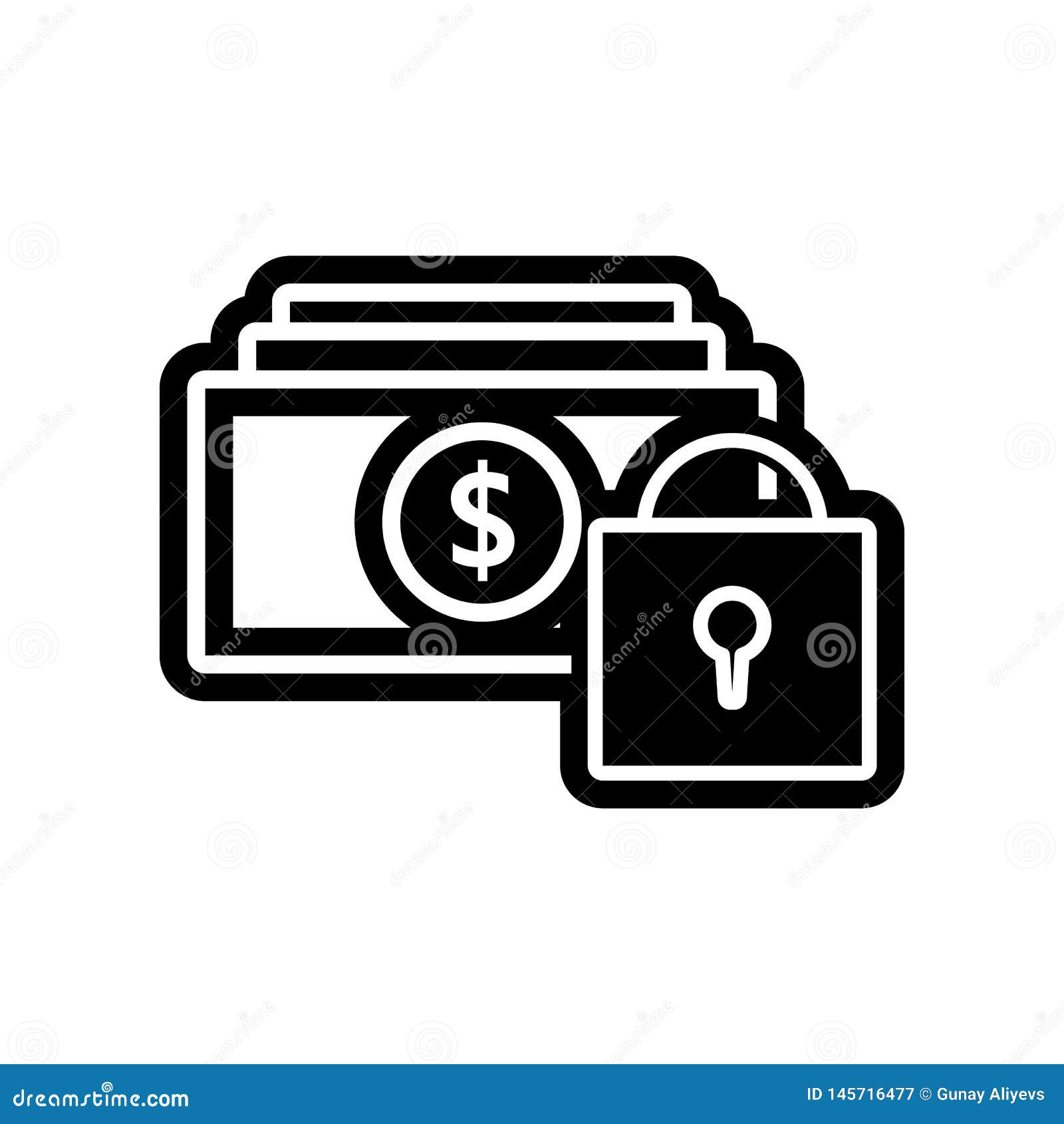 Locked Money Icon. Element of Finance for Mobile Concept and Web Apps ...