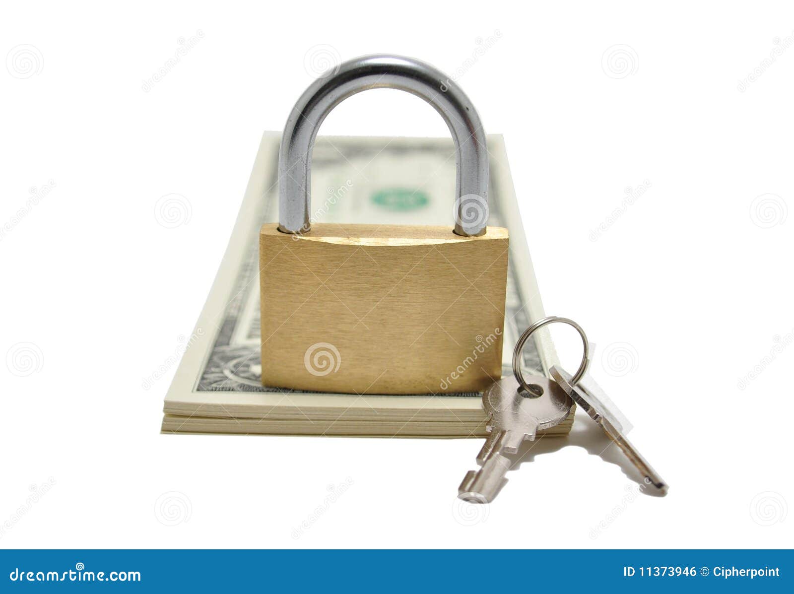 Locked Money with Keys stock photo. Image of bank, financial - 11373946