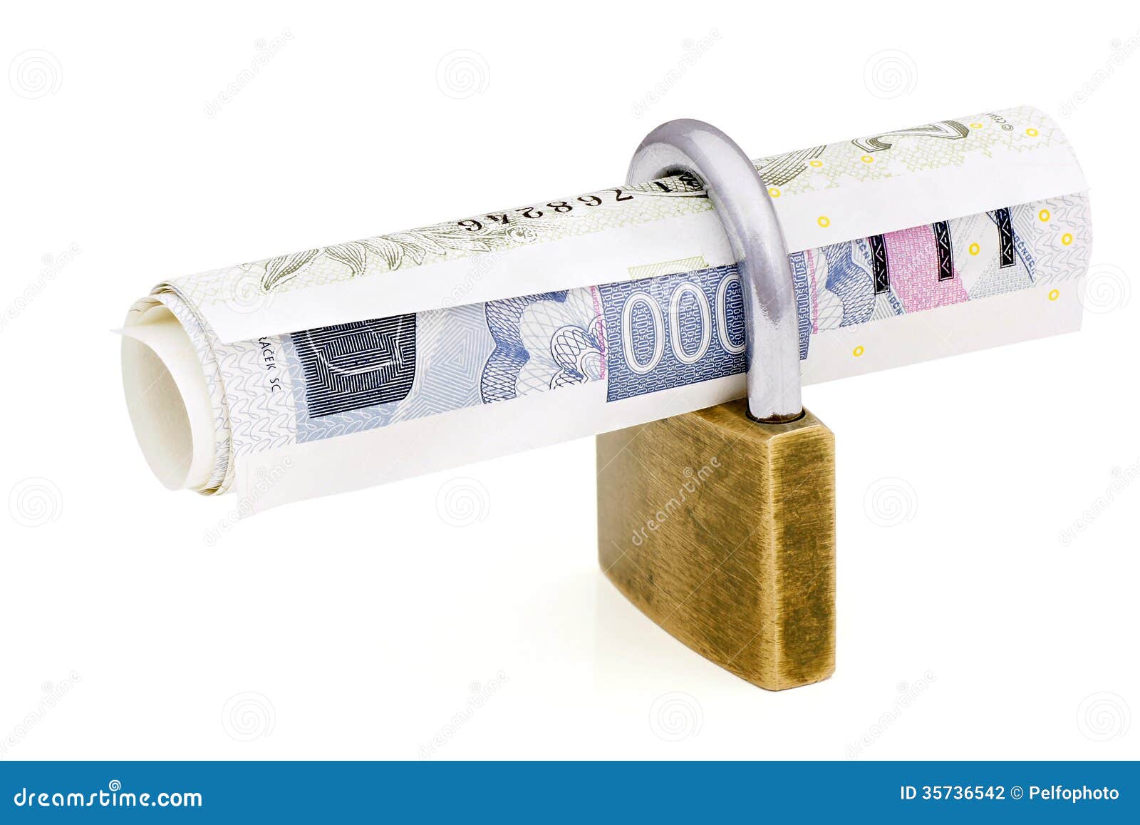 Locked money. stock photo. Image of bank, isolated, money - 35736542