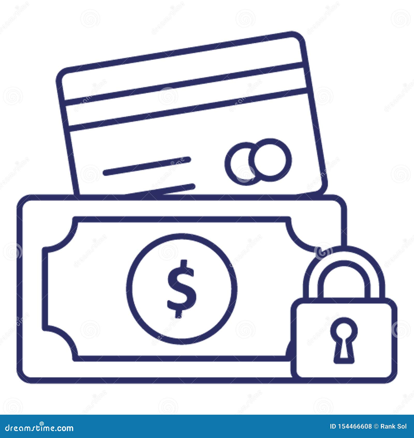 Locked Money, Money Protection Vector Icon Which Can Easily Modify or ...