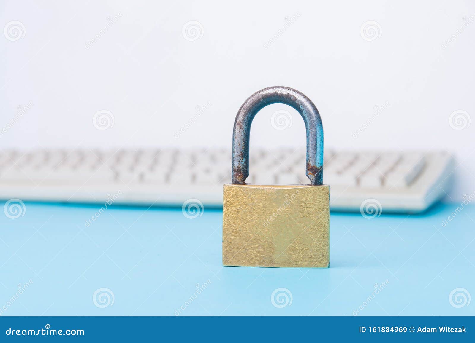Locked Padlock As Security. Computer Keyboard Behind it Stock Image ... Locked Padlock As Security. Computer Keyboard Behind it Stock Image ...