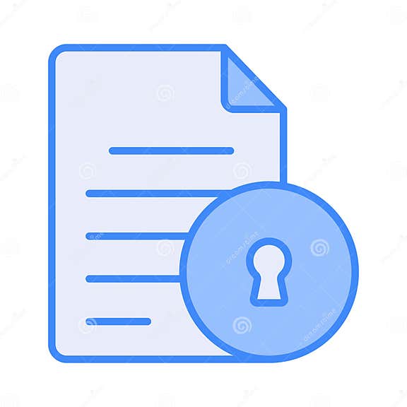 Locked Paper, Encryption Documents, Locked Documents Icon Vector ...