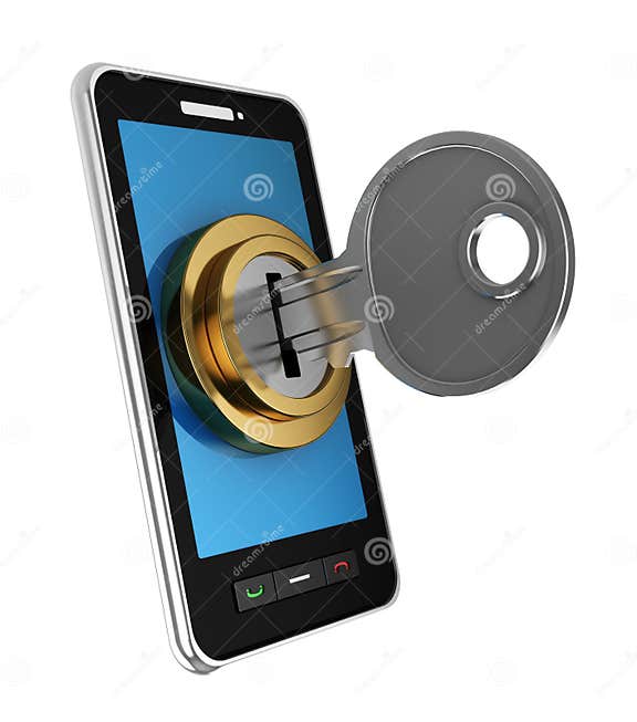 Locked phone stock illustration. Illustration of phone - 20730689