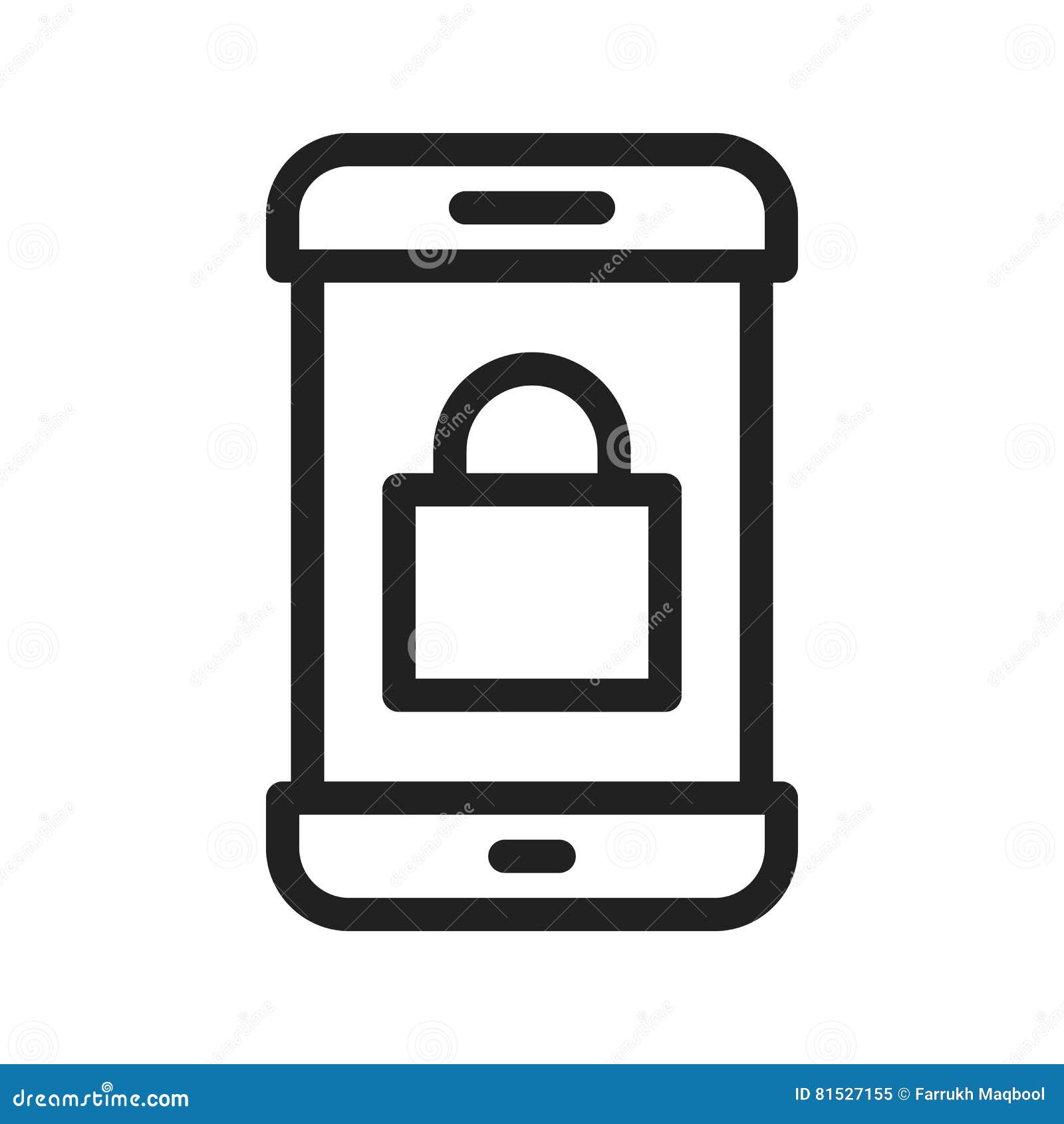 Locked Phone stock vector. Illustration of business, concept - 81527155