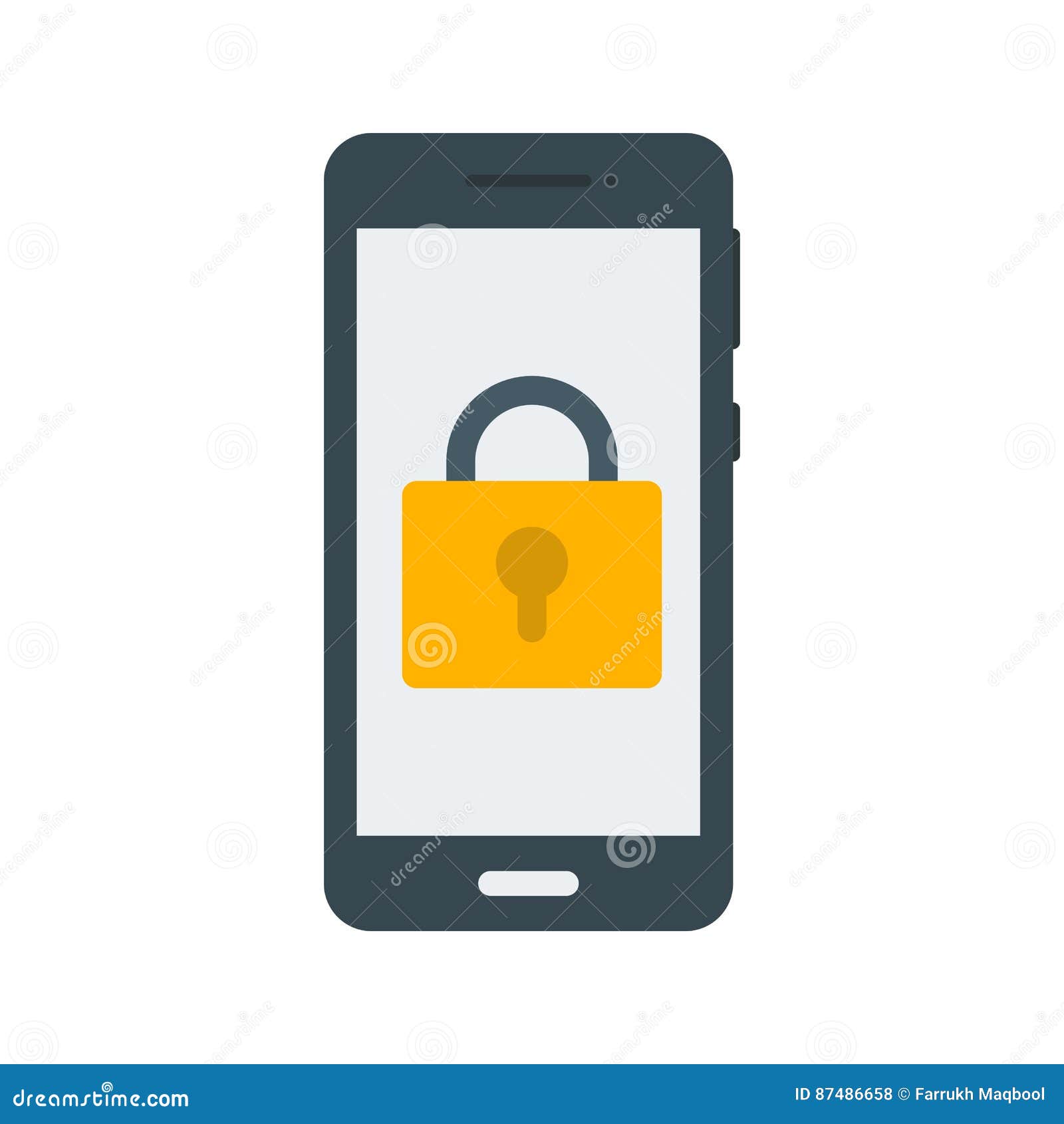 Locked Phone stock vector. Illustration of cellphone - 87486658