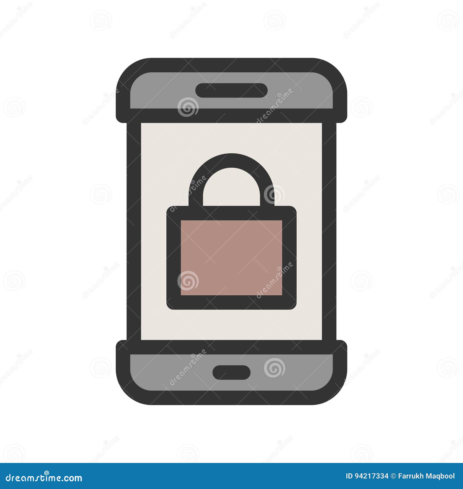Locked Phone stock vector. Illustration of wallpaper - 94217334