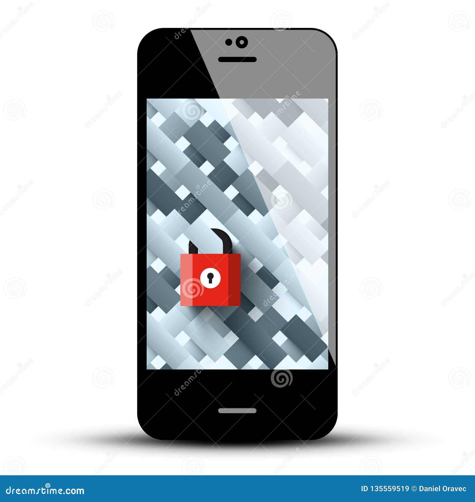 Locked Phone Symbol stock vector. Illustration of digital - 135559519