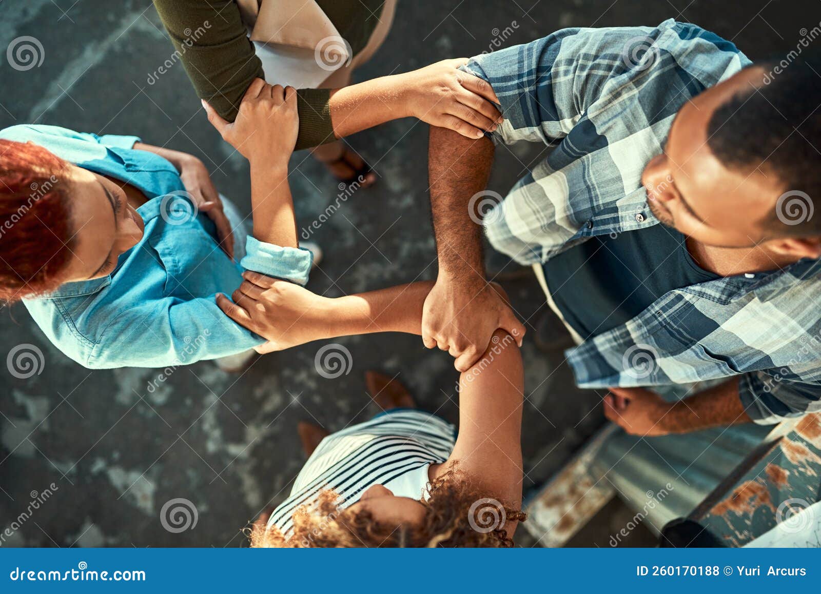 We are Locked in and Ready To Work. High Angle Shot of a Young Group of ...