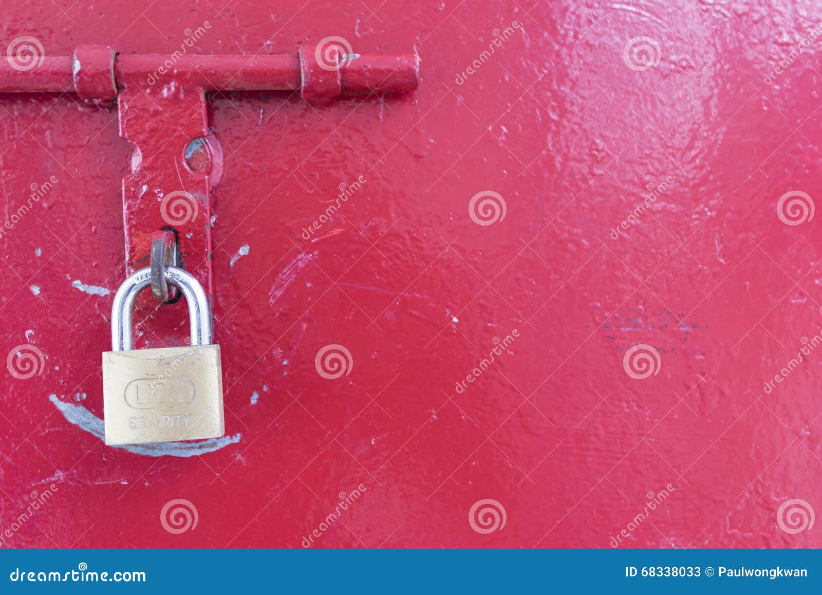 Locked Red Door stock image. Image of protection, door - 68338033