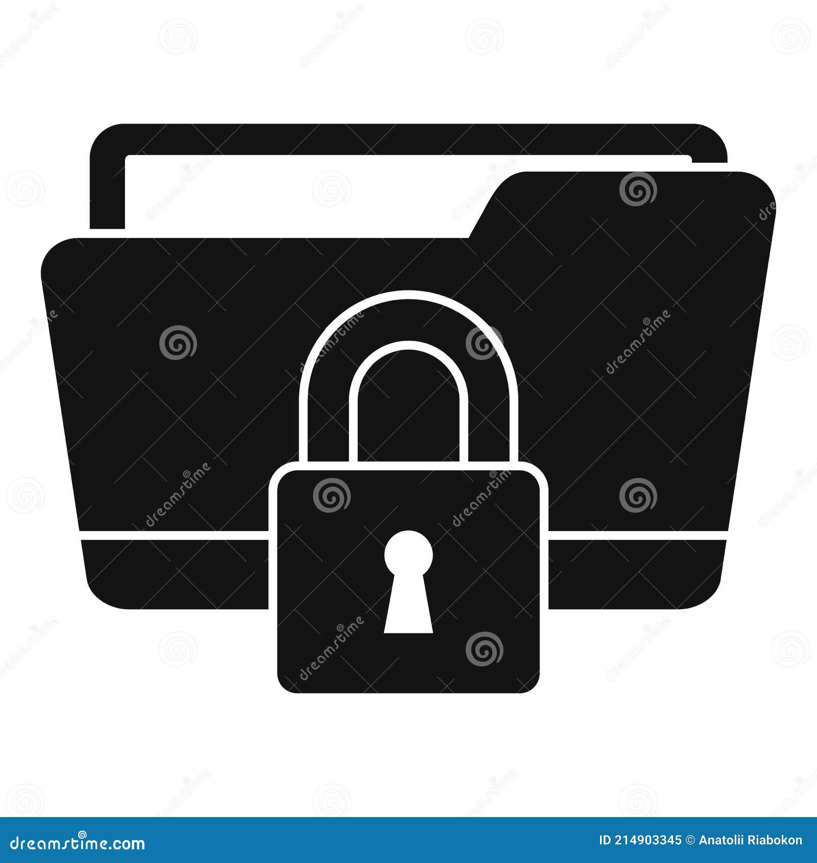 Locked Remote Folder Icon, Simple Style Stock Vector - Illustration of ...