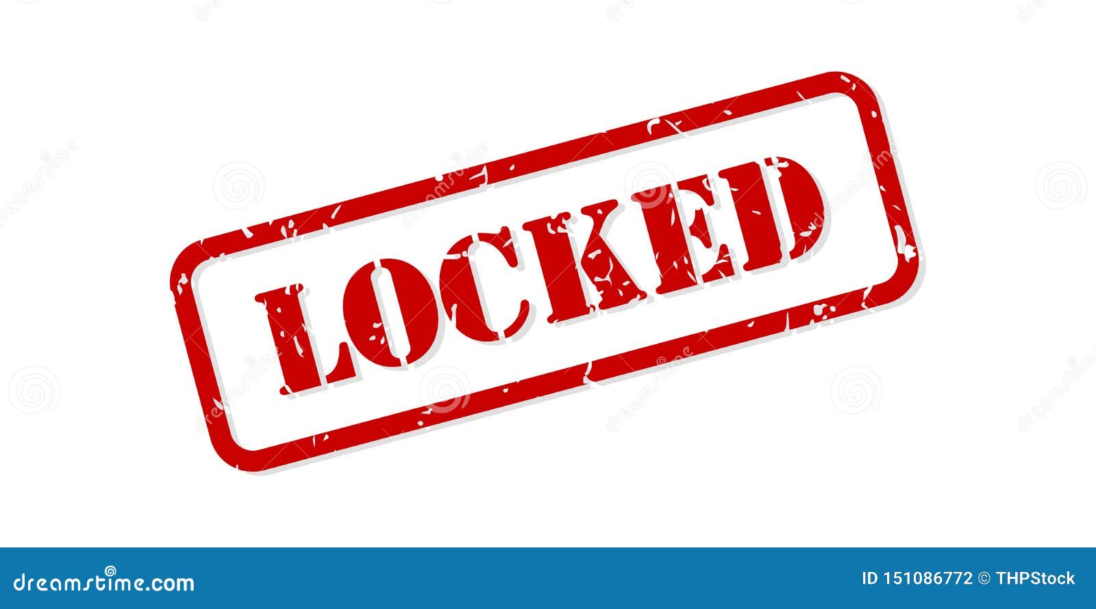 Locked Rubber Stamp Vector stock vector. Illustration of insignia ...