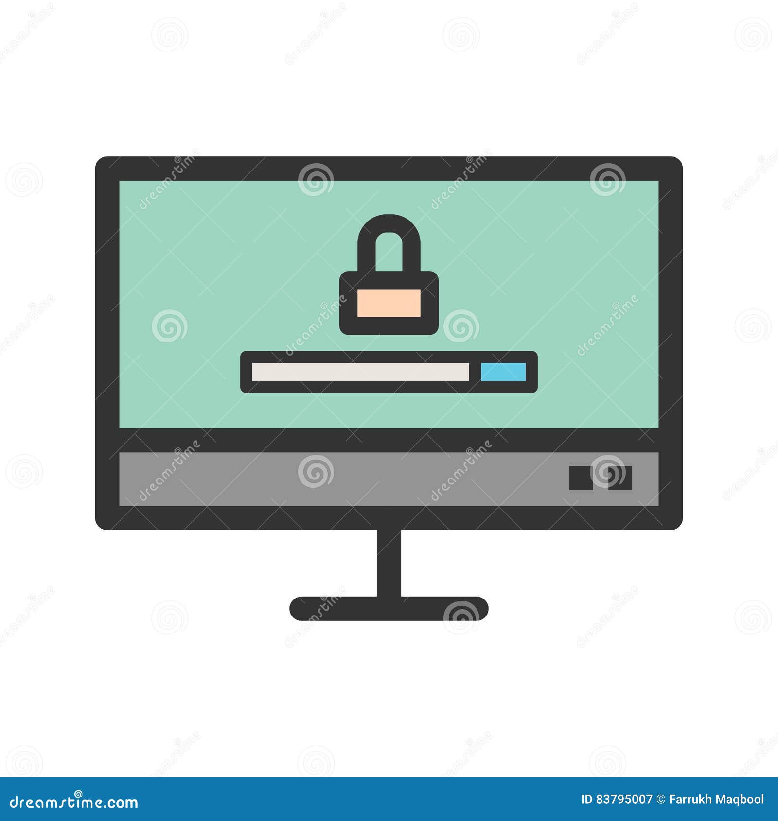 Locked System stock vector. Illustration of safe, secure - 83795007