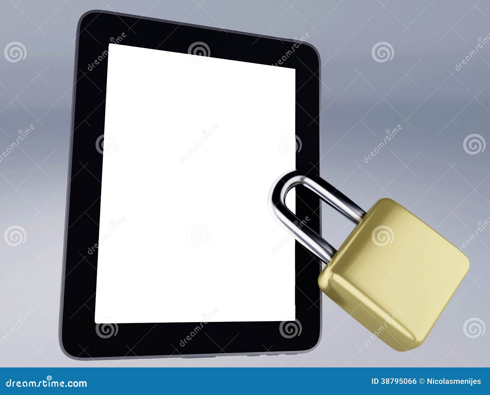 Locked tablet stock illustration. Illustration of internet - 38795066