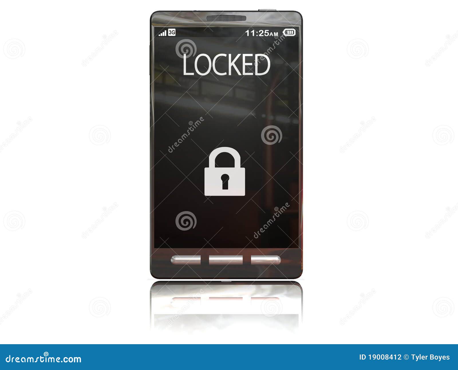 Locked Touchscreen Smartphone Stock Illustration - Illustration of ...