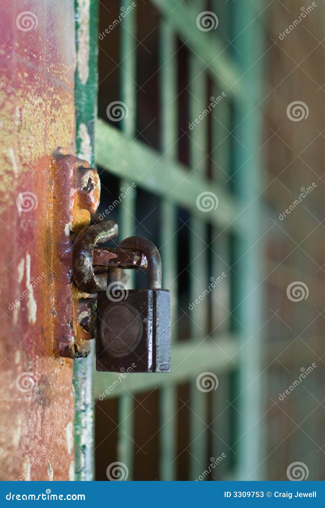 Locked Up stock image. Image of padlock, bars, imprisoned - 3309753