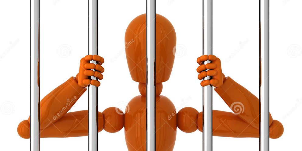Locked up. stock illustration. Illustration of mannequin - 4827948