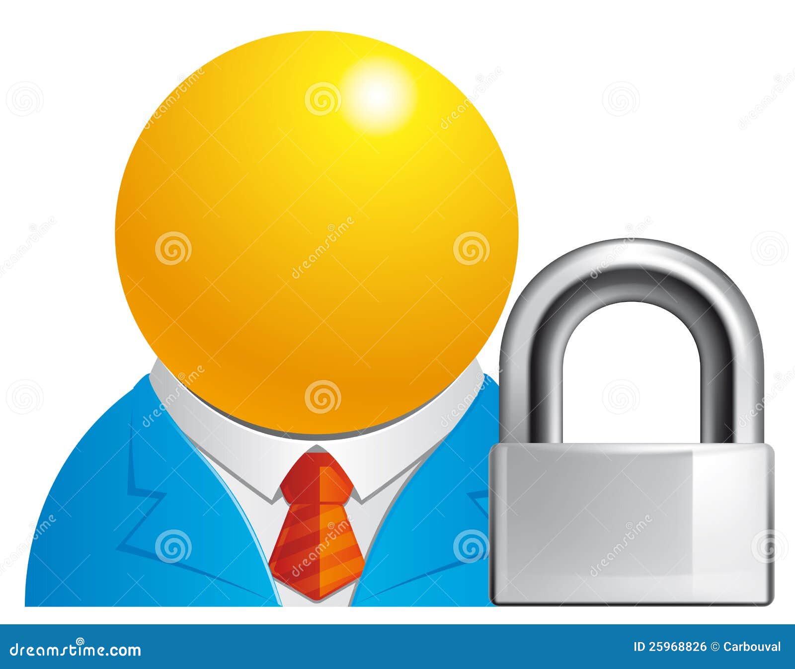 Locked user stock vector. Illustration of front, people - 25968826