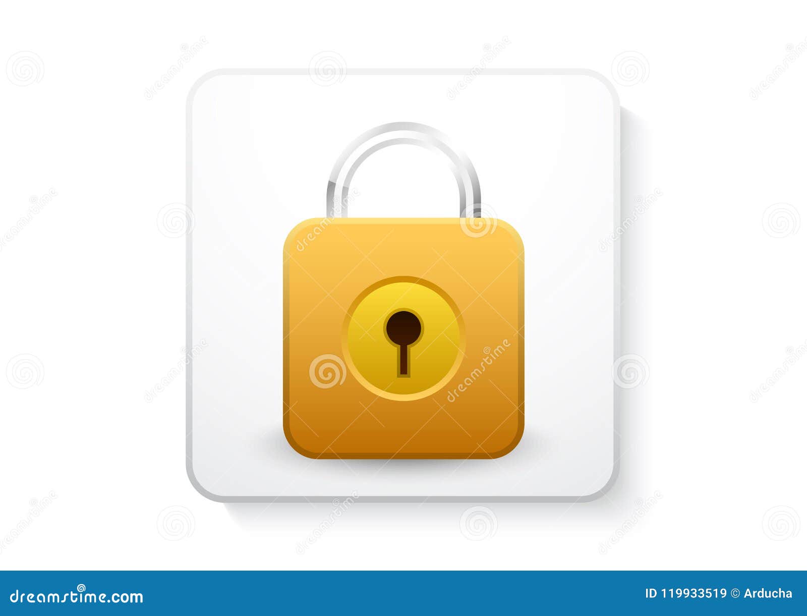 Locked stock vector. Illustration of padlock, password - 119933519