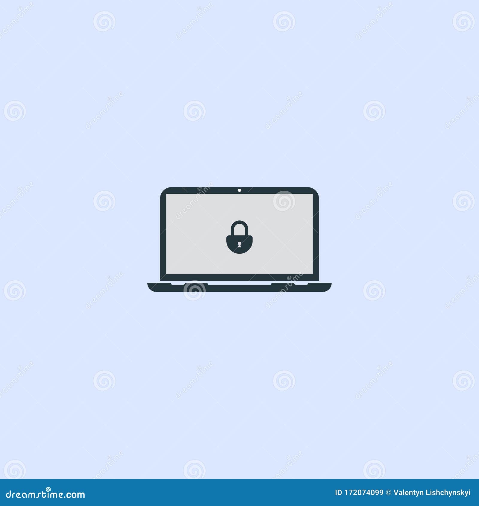Locked Window on the Laptop Screen. Vector Symbol Modern Style EPS10 ...