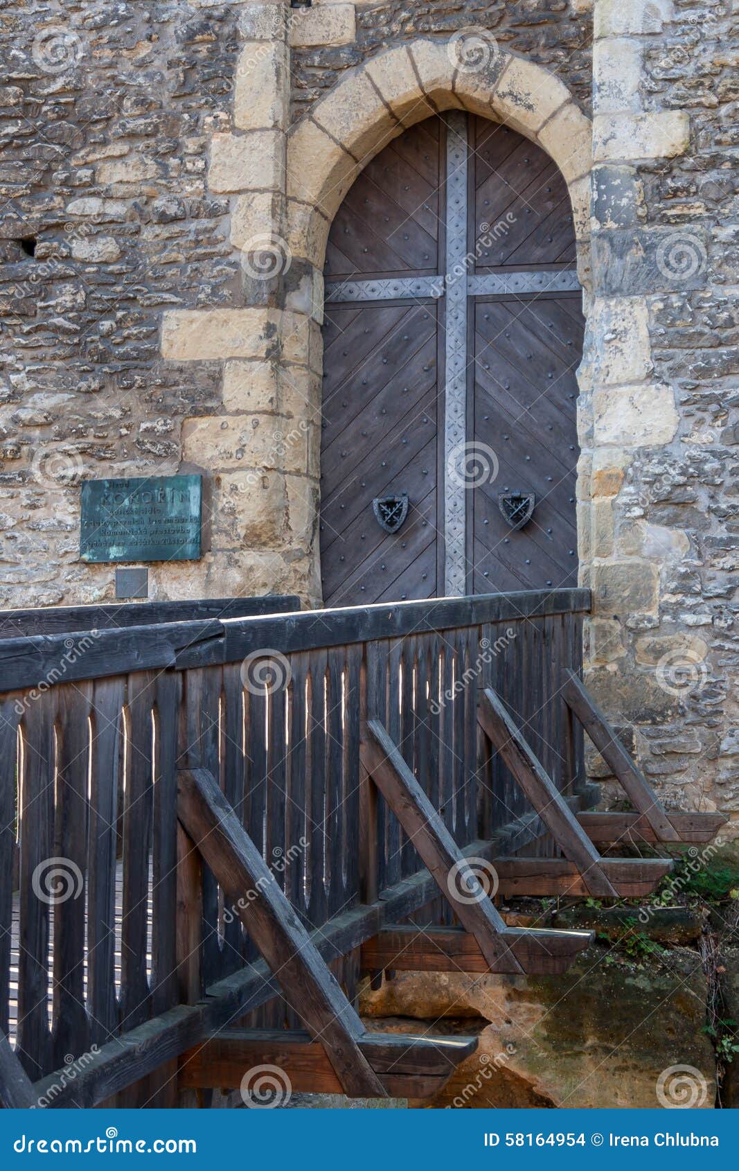 Locked Wooden Door of the Castle Editorial Stock Image - Image of bolts ...