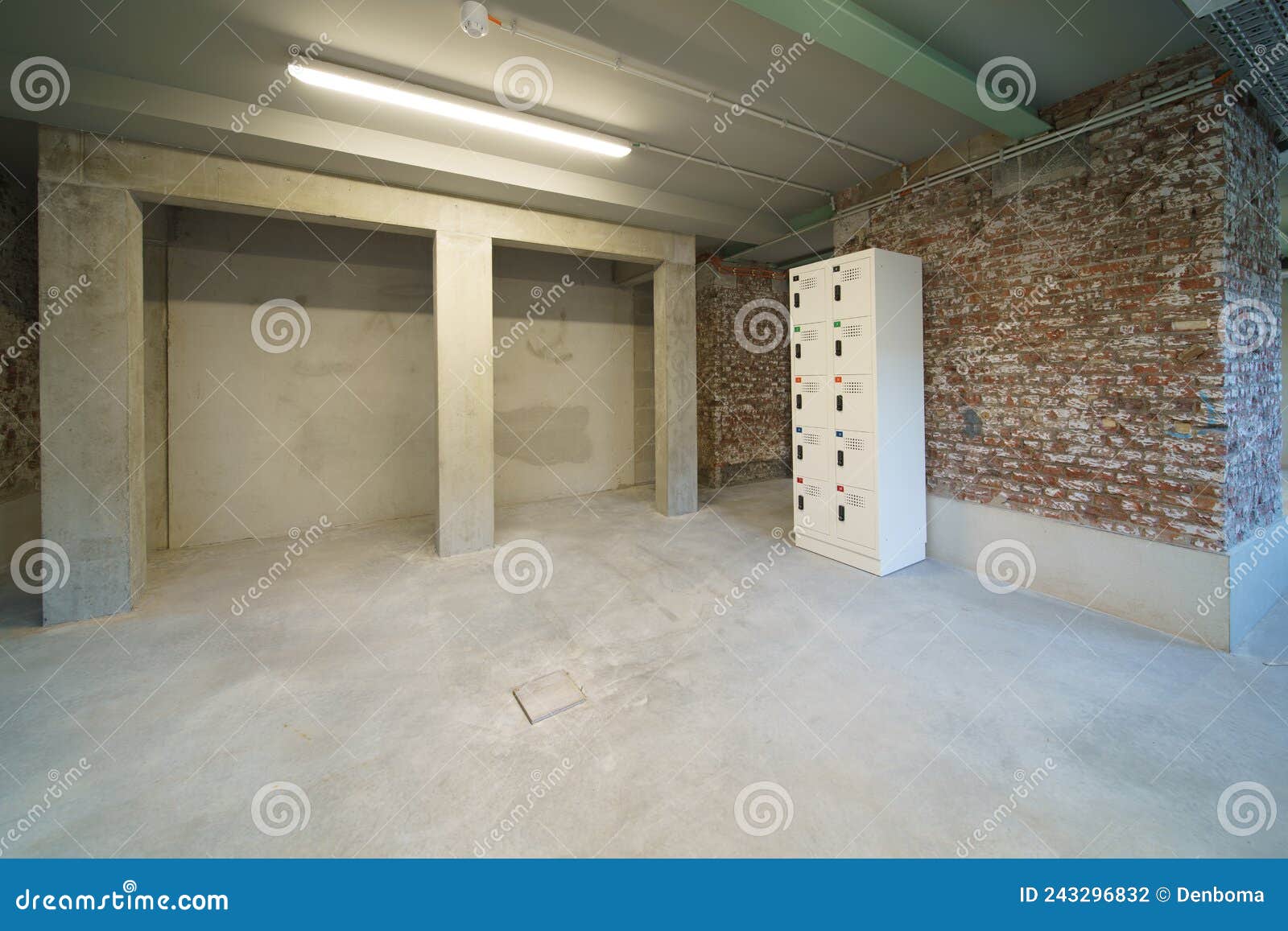 Locker in the basement stock photo. Image of abandoned - 243296832
