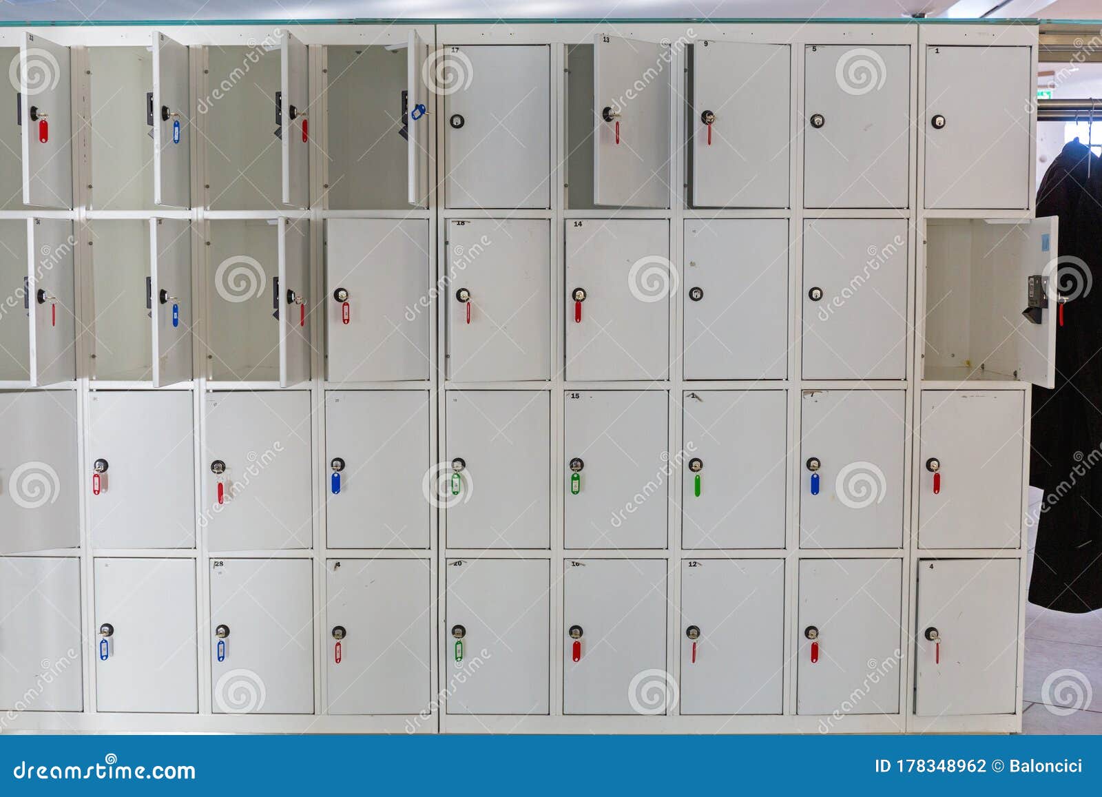 Locker Boxes stock photo. Image of storage, cabinets - 178348962