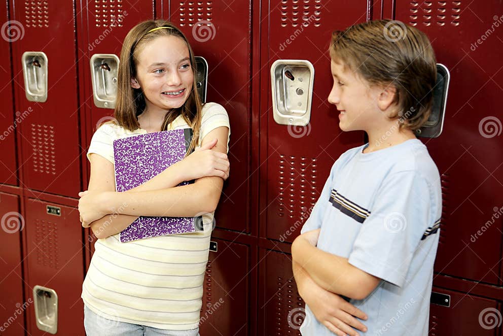 Locker Conversation stock image. Image of friendship, locker - 2968175