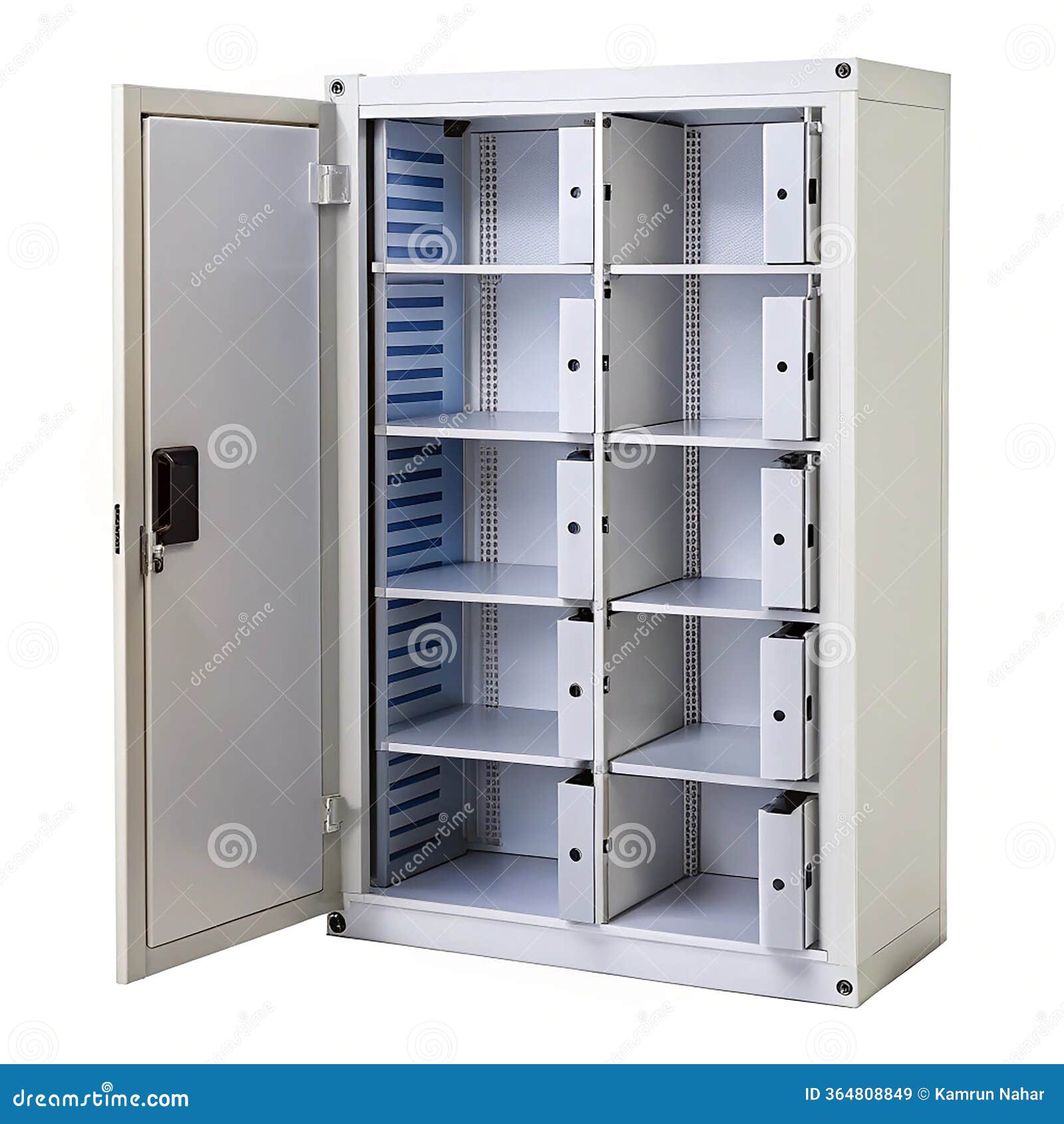 Locker With Charging Ports Isolated On White Stock Image ...